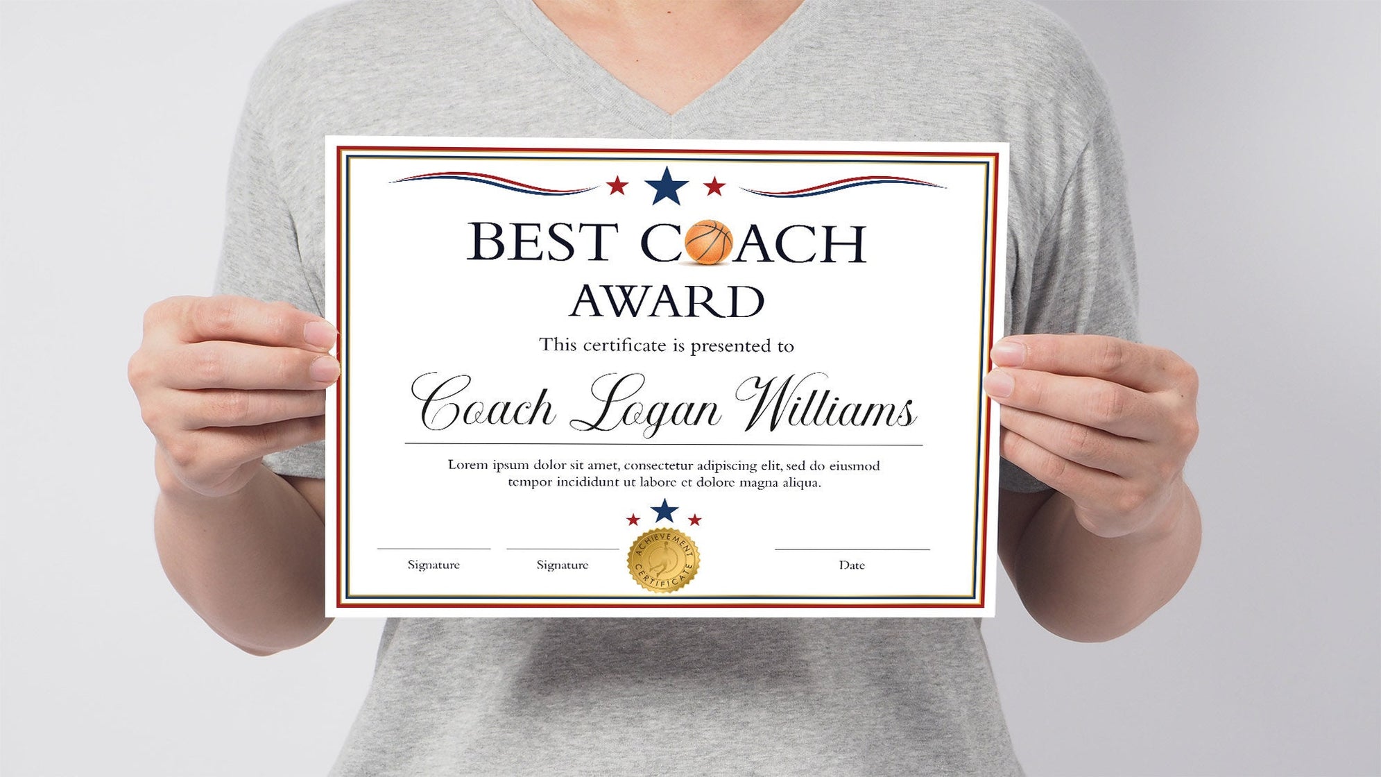 Downloadable Basketball Coach Certificate Template, Best Basketball Co ...