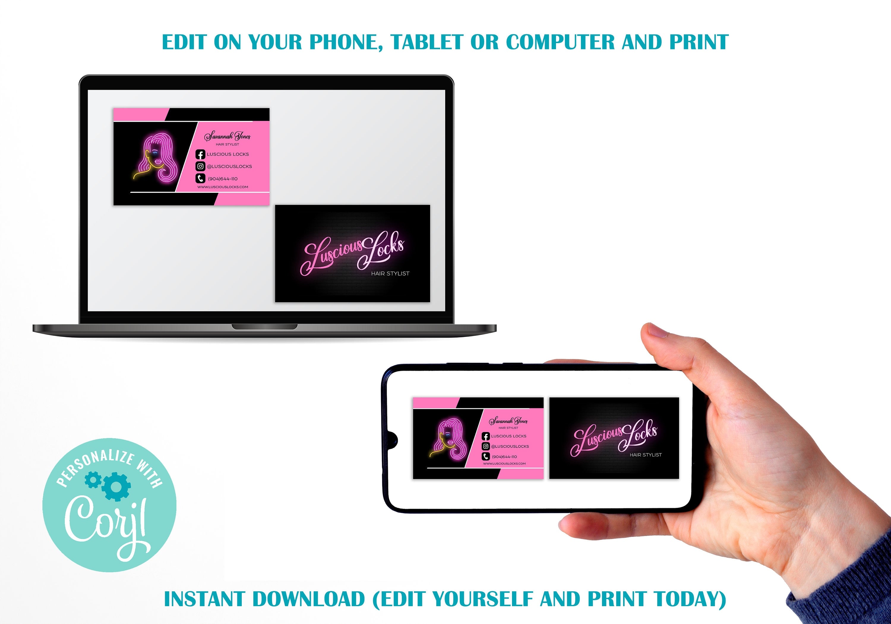 Editable DIY Beauty Counter Business Cards | Printable Beauty Business ...