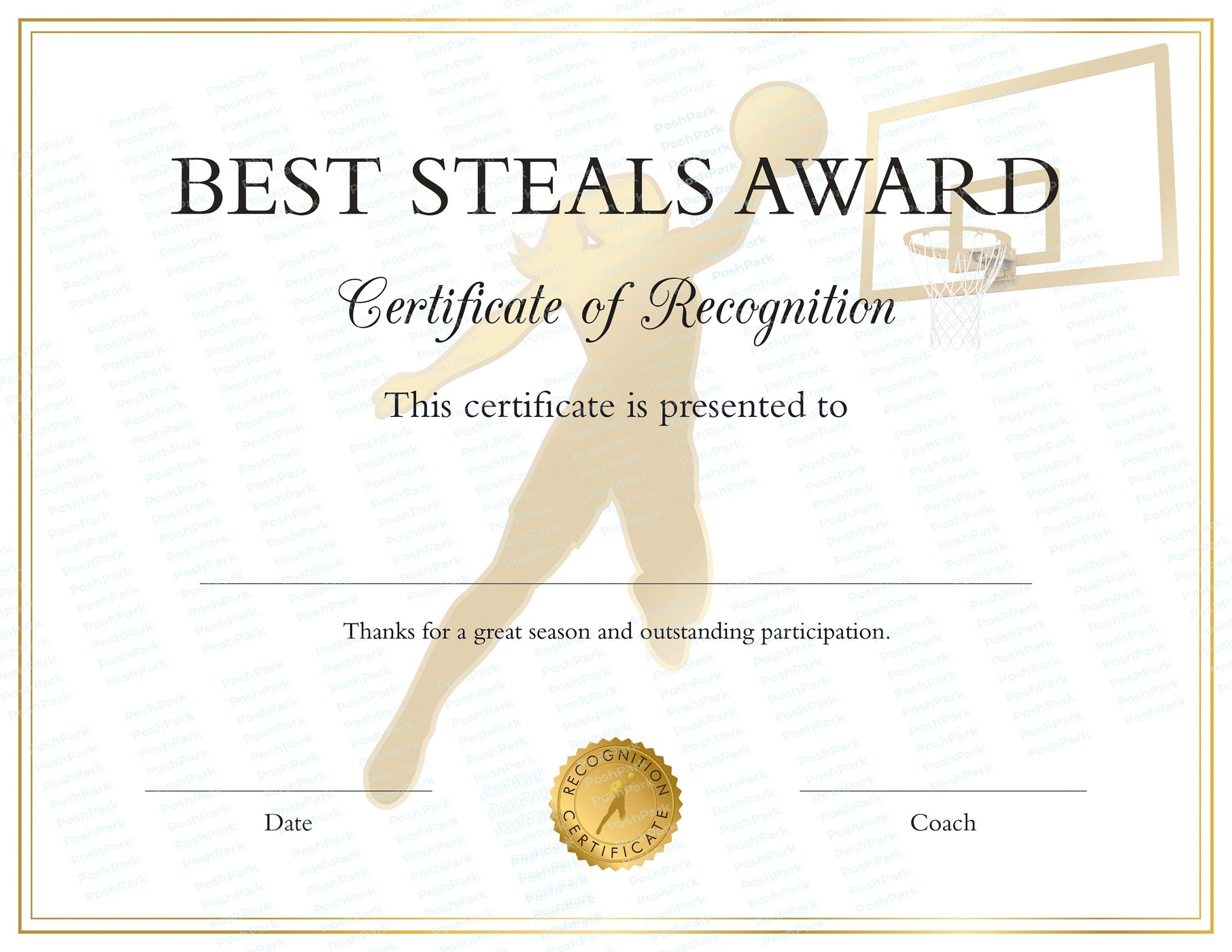 16 PRINTABLE End of Season Basketball Award Certificates for Girls ...