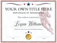 Editable End of Season Football Award Certificates Red White Blue ...