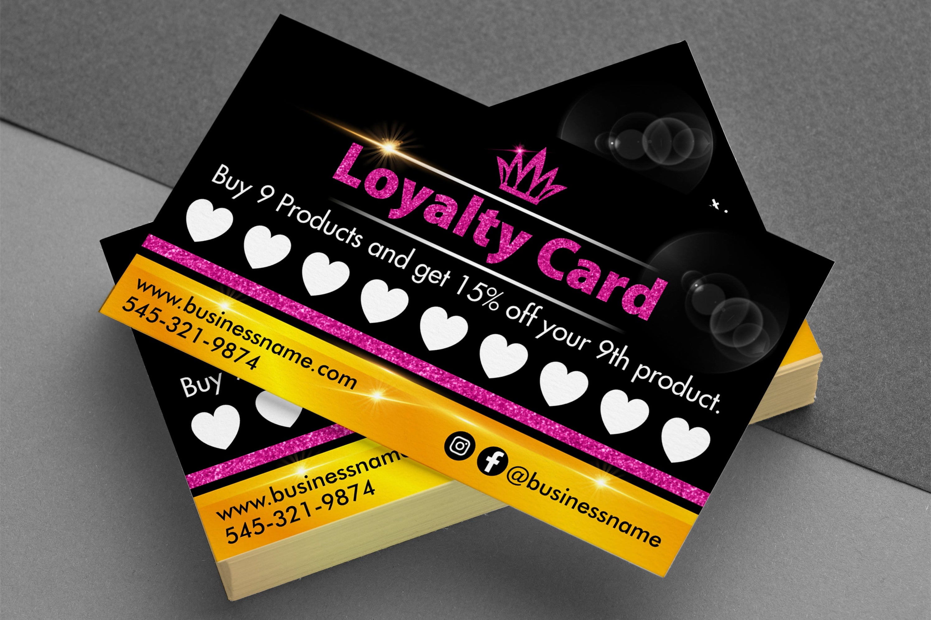 Editable Loyalty Cards for Your Business, Printable Loyalty Cards Temp ...