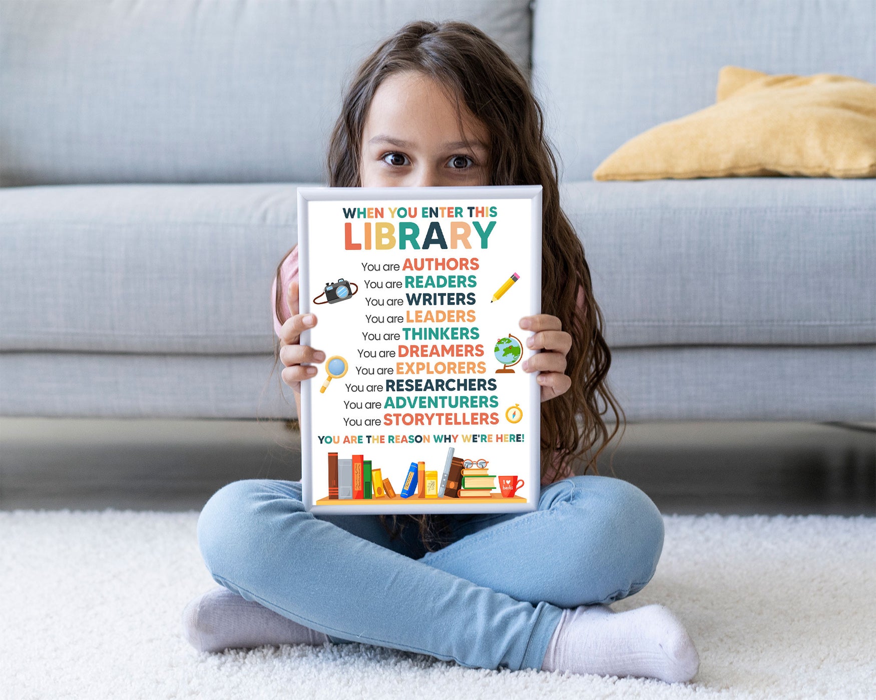 Printable PDF When You Enter In This Library Poster, School Library Cl ...