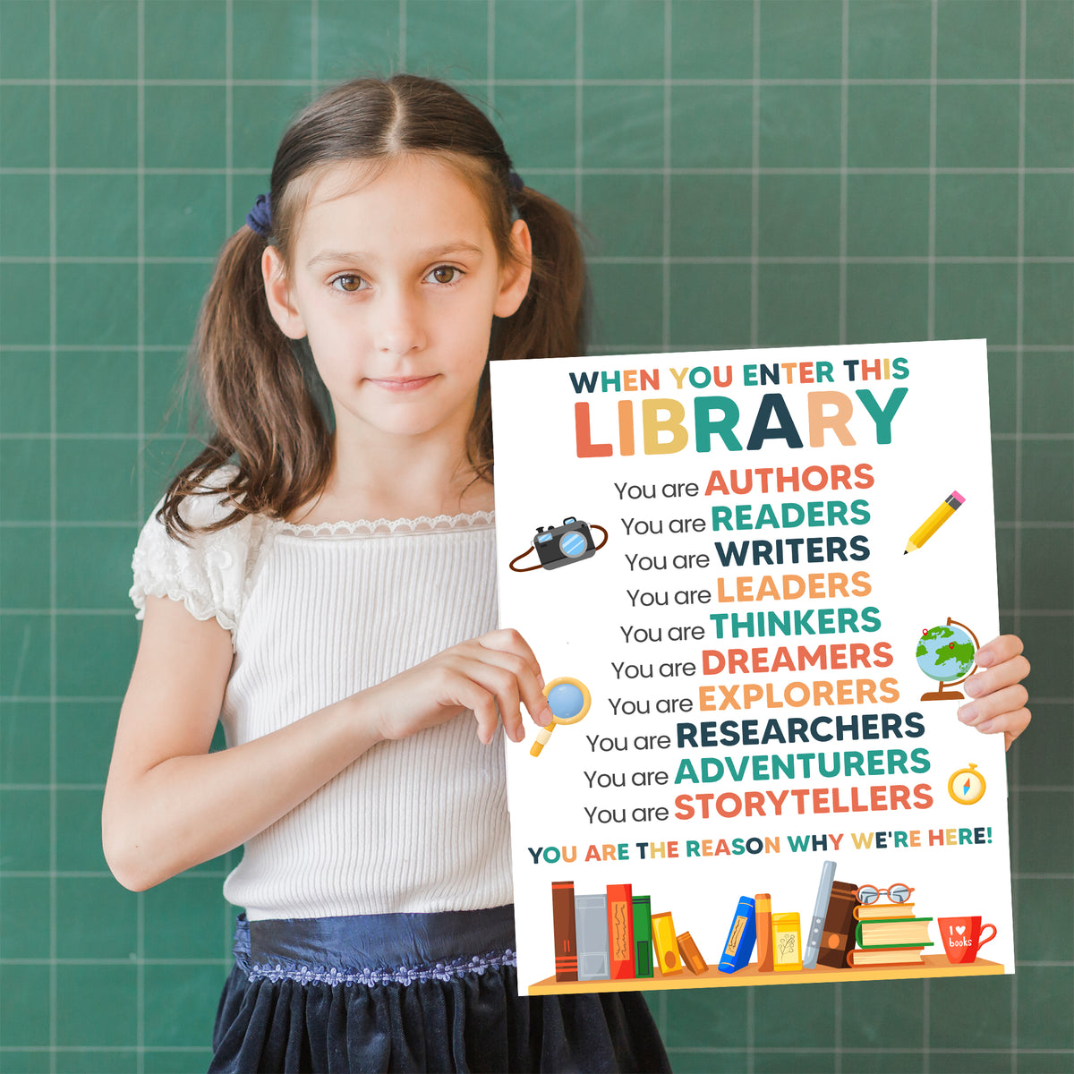 Printable PDF When You Enter In This Library Poster, School Library Cl ...