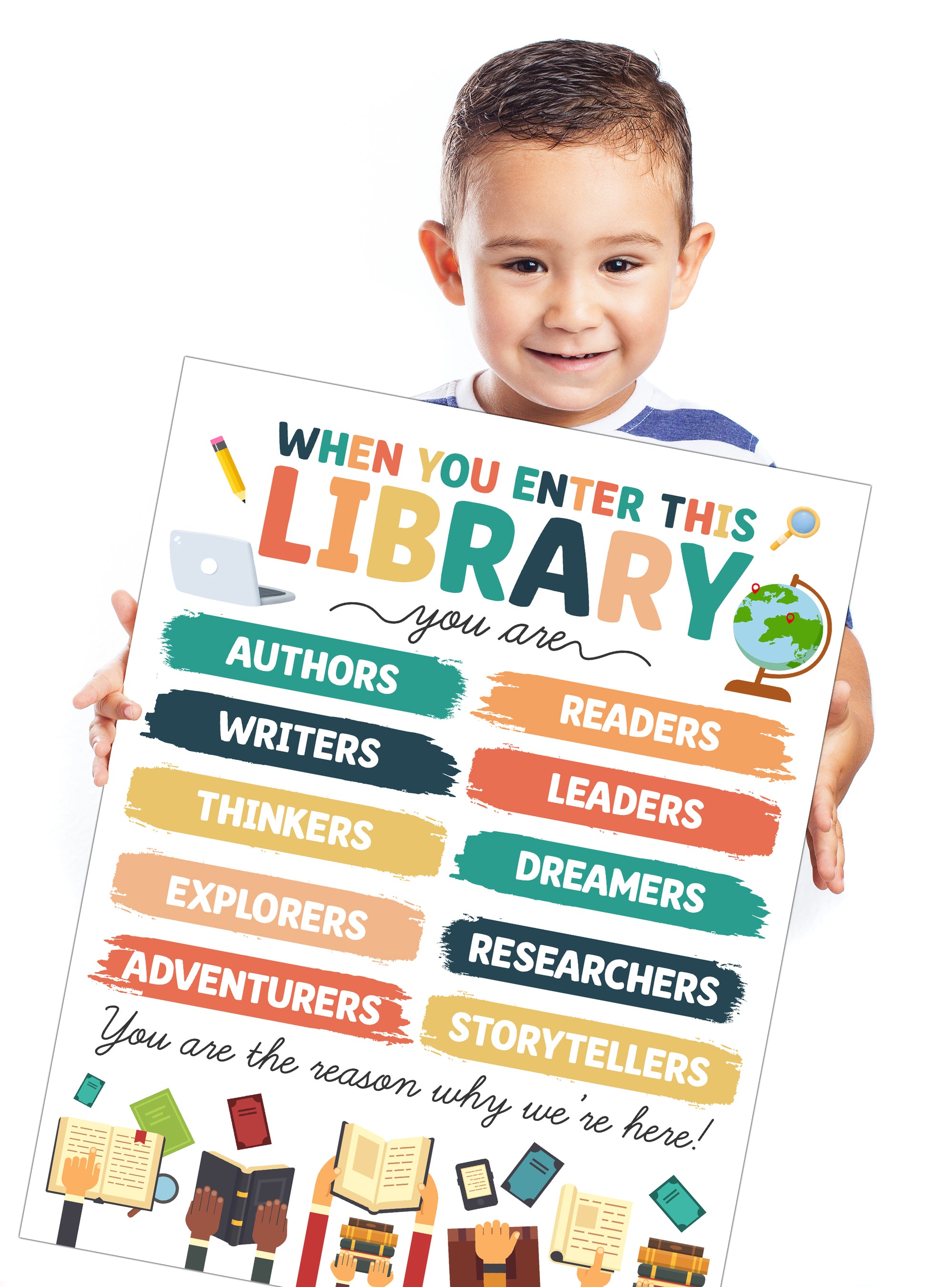 Printable PDF Library Decor Sign, When You Enter This Library Poster ...